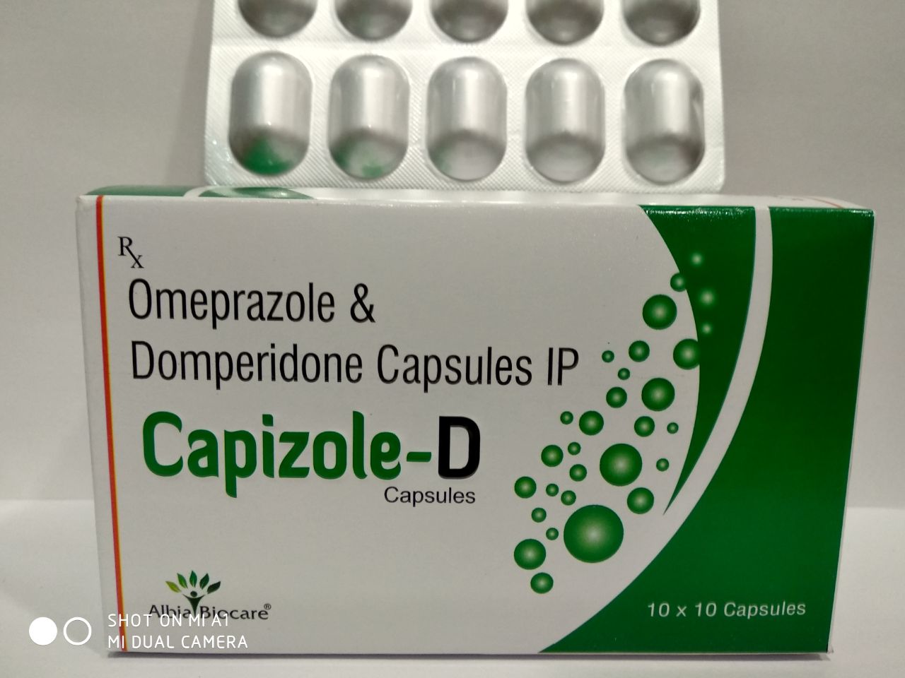 CAPIZOLE-D Capsule (Alu-Alu) | Omeprazole 20mg+ Domperidone 10mg